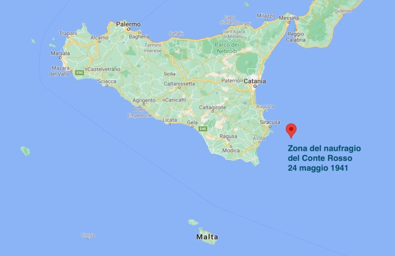 Nave Conte Rosso 80 anni dopo: onori ai 1300 militari caduti